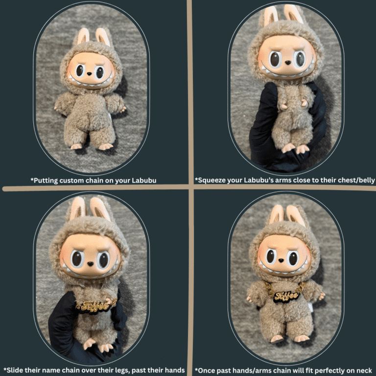 Labubu Necklace: Custom Nameplate Chains for Labubu Dolls